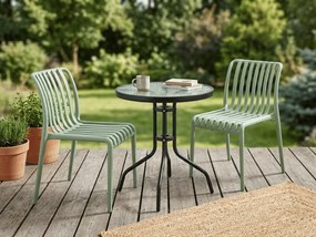Zahradní set TREGO ISLAND - 2 židle a kulatý stůl ø 60 cm, zelená