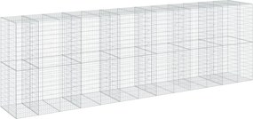 Gabionový koš s víkem 650 x 100 x 200 cm pozinkované železo 3295236