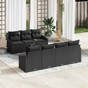 Set pohovek 8 ks Černá polyratan 3346633