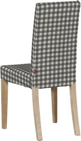 Potah na židli IKEA  Harry, krátký barva šedá látka vzorované