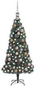 Umělý vánoční stromek LED a sada koulí zelený 120 cm PVC a PE,  3077874 HangarStore.cz