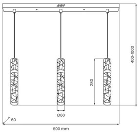 LED Lustr na lanku LAGOS LED/24W/230V zlatá