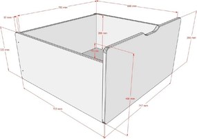 Bílý doplněk k dětské posteli Primo – Vipack