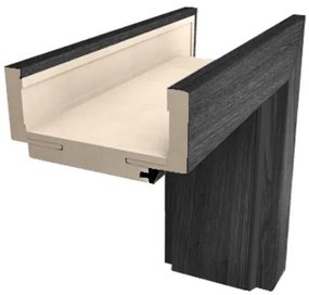 Obložková zárubeň DRE 60 cm pro tloušťku stěny 8-10 cm jilm antracit levá O1JA60L