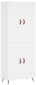 Skříň highboard bílá 69,5 x 34 x 180 cm kompozitní dřevo,  3199657