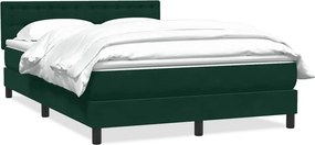 Box spring postel s matrací tmavě zelená 160x220 cm samet 3316650
