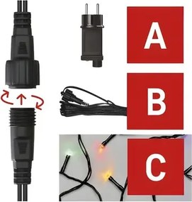 Emos D1AM01 CONNECT / Startovací řetěz s napájením / 100 LED / 10 m /