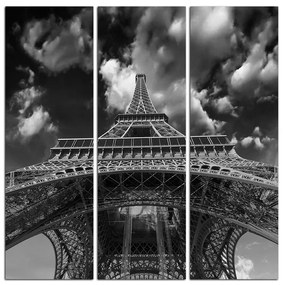 Obraz na plátně - Eiffelova věž - pohled zezdola - čtverec 335ČB (75x75 cm)
