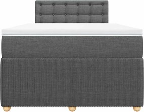 Box spring postel s matrací tmavě šedá 120x190 cm textil 3287410