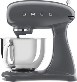 Kuchyňský robot smeg 50's retro style 4,8 l šedý, s nerezovou miskou