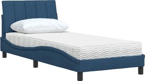 Postel s matrací Hanko modrá 90 x 190 cm textil 3310502