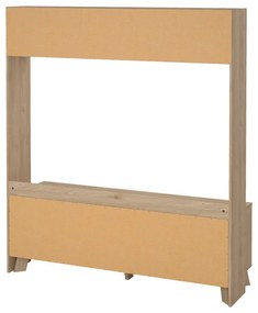 Bílá/v přírodní barvě TV sestava v dekoru dubu 159x181x48 cm Ikast – Tvilum