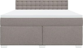 Box spring postel s matrací taupe 180x200 cm textil 3285985