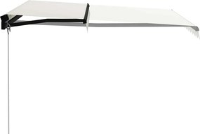 Ručně zatahovací markýza 300 x 250 cm krémová 3055185