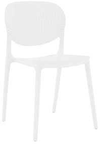 Zahradní plastová židle FEDRA — Bíla (291556)