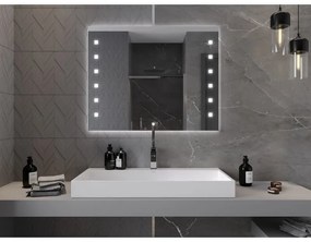 Mexen Ner podsvícené koupelnové zrcadlo 100 x 80 cm, LED 6000K, ventilátor - 9809-100-080-611-00