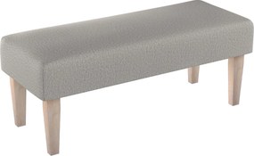 Dlouhá lavička 100x40cm barva béžová látka pletený vzor