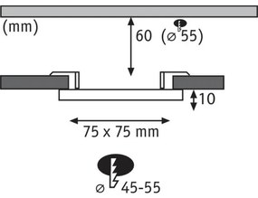 Paulmann 92390 - LED/4,5W IP44 Koupelnové podhledové svítidlo VARIFIT 230V