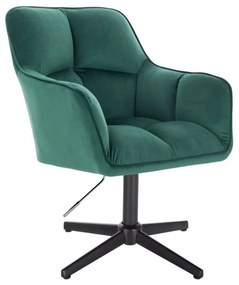 LuxuryForm DESIGN Otočné křeslo AMALFI VELUR na černém kříži - zelené
