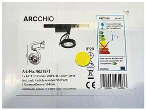 Arcchio | Arcchio - LED Bodové svítidlo do lištového systému RICK AR111 1xG53/13W/230V | LW0448