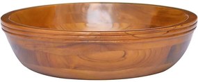 Umývadlo masivní teak Φ40 x 10 cm 326160