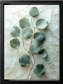 Přírodní elegance - obraz - Jemné listy v moderním stylu 28 - 40 x 50 cm - 499 Kč