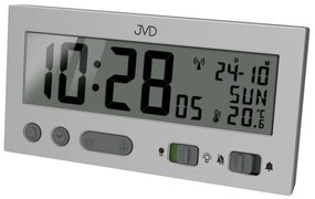 JVD Stříbrný Rádiem řízený budík JVD RB9410.1