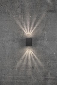 NOR 49711003 Venkovní nástěnné svítidlo Canto Kubi 2 2x6W LED černá čirá - NORDLUX