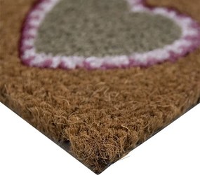 Rohožka z kokosových vláken se srdíčky Hearts All - 75*45*2cm