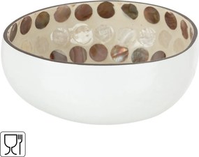 Plastová miska KOKO 13 cm, hnědo-bílá