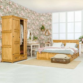 Massive home | Šatní skříň Corona I - výběr moření B – vpravo 3 police, vlevo šatní tyč
