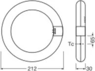 LED kruhová zářivková trubice T9 G10q LEDVANCE SubstiTUBE 11W (22W) studená bílá (6500K)