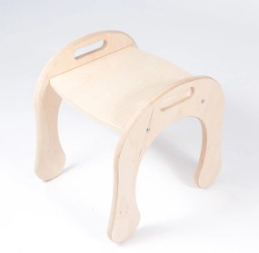 Montessori dřevěná houpačka se skluzavkou - bílá
