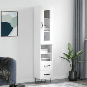 vidaXL Skříň highboard 34,5 x 34 x 180 cm kompozitní dřevo [3199331] Barva: Bílá