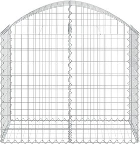 Klenutý gabionový koš 100 x 50 x 80/100 cm pozinkované železo 153434