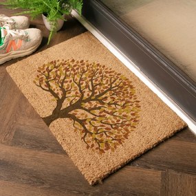 Rohožka z kokosového vlákna 40x60 cm Autumnal Tree of Life – Artsy Doormats