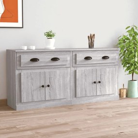 Příborníky 2 ks šedé sonoma kompozitní dřevo 3185269