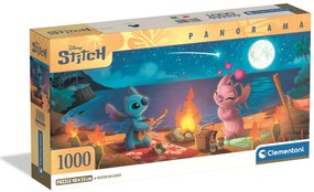 Clementoni - Puzzle 1000 Panorama Disney Stitch
