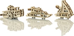 3d puzzle wooden city 3d puzzle mini sada widgets: lodě 28 dílků