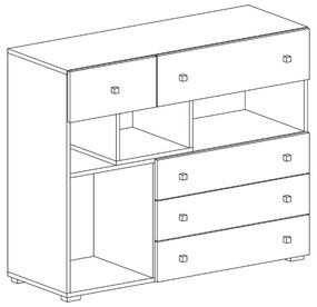 Sigma - komoda SI 12 - bílá