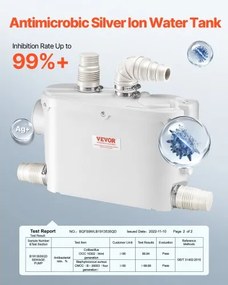 Čerpadlo macerátoru, 500 W, průtok 6600 l/h, výška 8 m