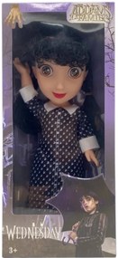 Wednesday Addams Family figurky, mix druhů Varianta: G - panenka puntíkaté šaty (15 cm)