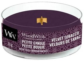 WoodWick - vonná svíčka Petite, Velvet Tobacco (Sametový tabák) 31g