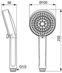 Ideal Standard ALU+ Ruční sprcha Idealrain, rosé BD580RO