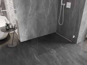 Mexen Lunar sprchová stěna pravá 120 x 200 cm, 8mm čiré sklo, bílá, 830-120-000-20-00-P
