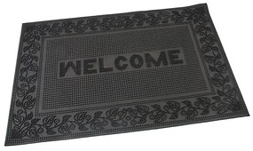 Gumová vstupní kartáčová rohož Welcome - Leaves - 60 x 40 x 0,6 cm