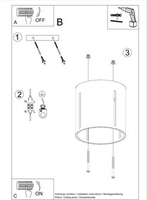Sollux Lighting Stropní svítidlo INEZ černé