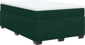 Box spring postel s matrací tmavě zelená 120 x 200 cm samet 3285278