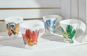 Villeroy&Boch Villeroy & Boch NewWave Caffè hrnek s uchem Lilac Breasted Roller v dárkové krabičce, 130 × 95 mm