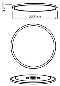 Brilliant - LED Stmívatelné stropní svítidlo TUCO LED/33W/230V pr. 50 cm černá